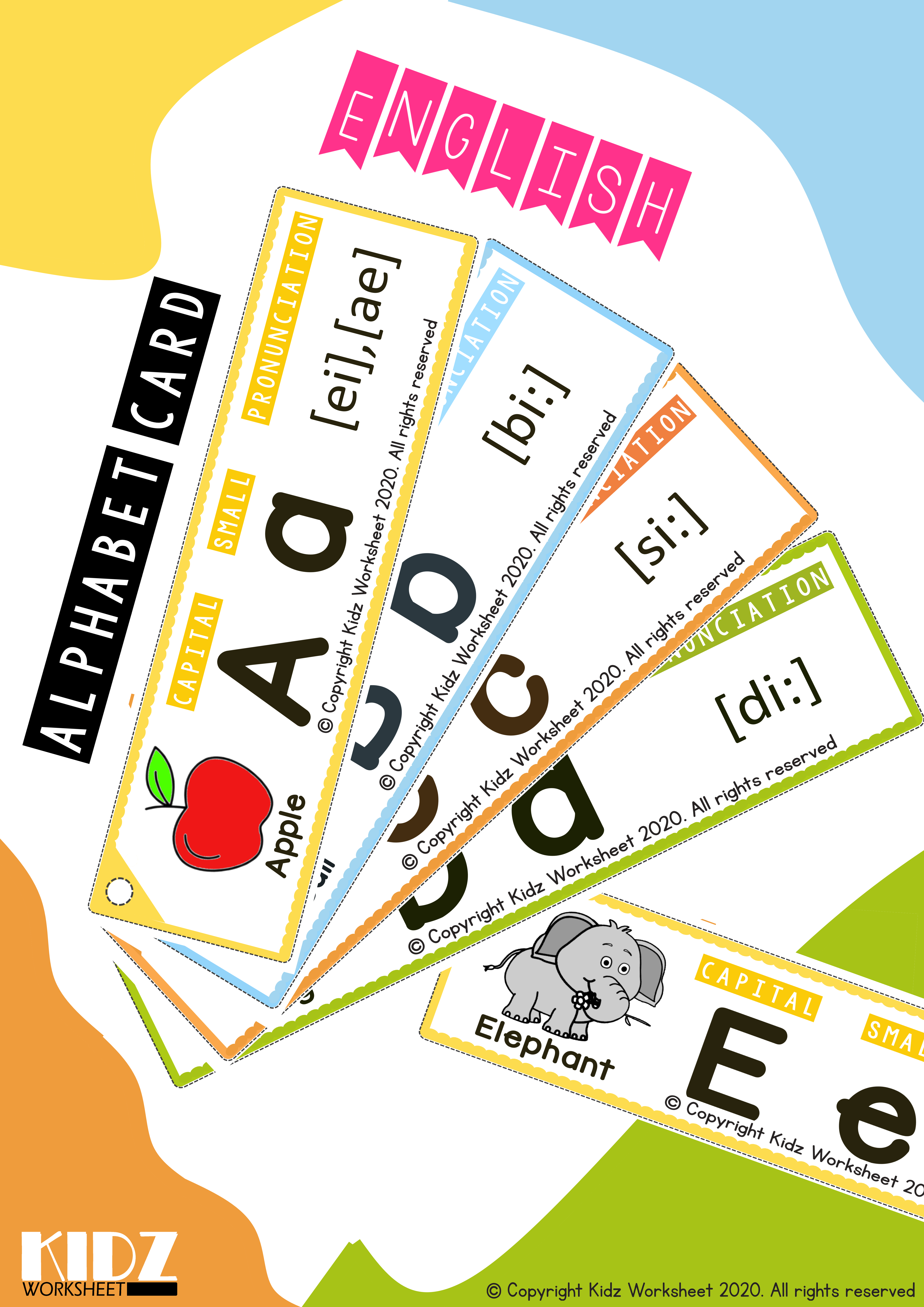 Alphabet Phonic Cards by Kidzworkshset